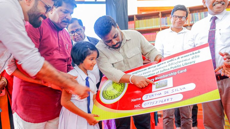 Sri Lanka President launches Jaffna Public Library E-Library project ...